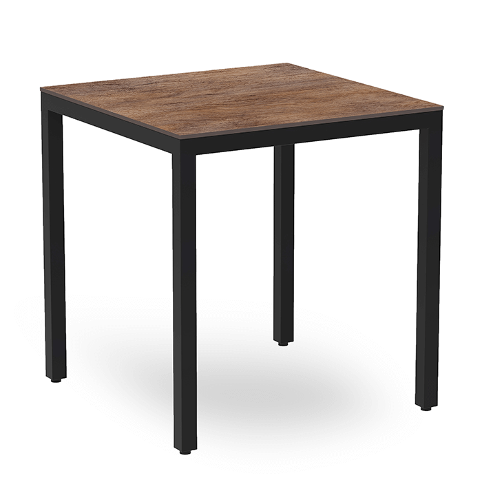 Barcino Compact 27.6” HPL Square Dining Table with Anodized Aluminum ...