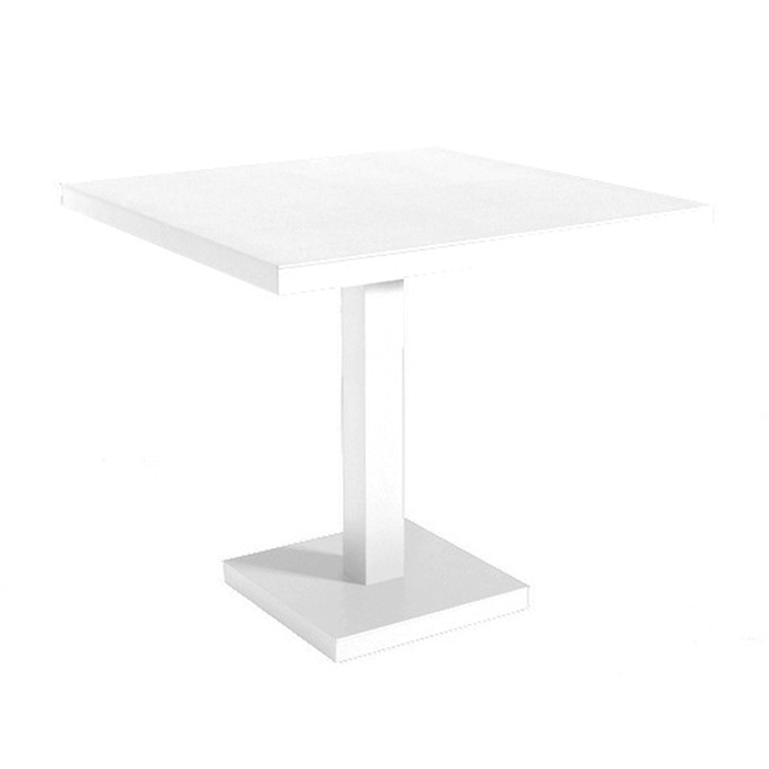 Barcino Square Pedestal Dining Table with Anodised Aluminum Frame, 31.5 ...