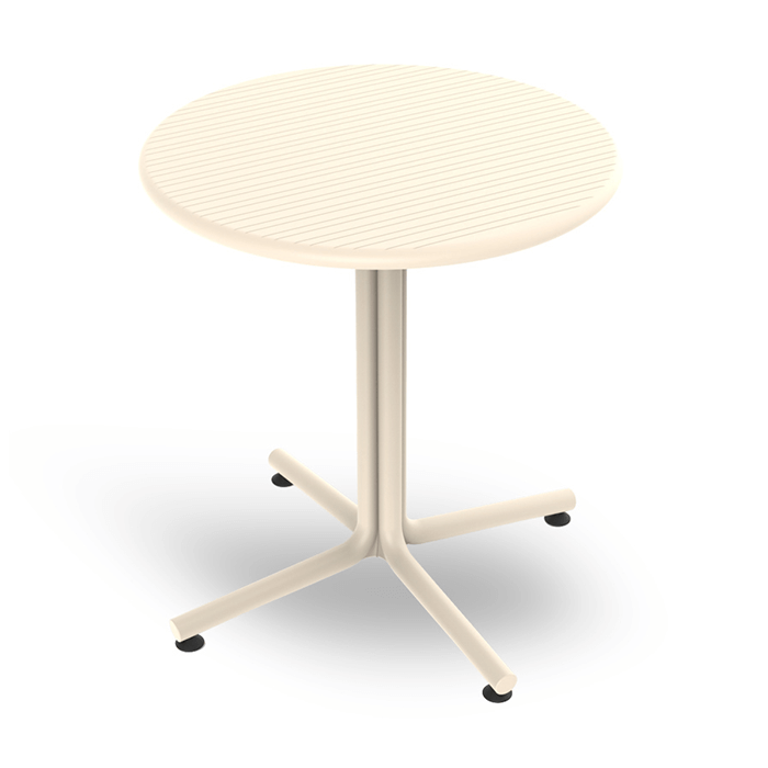 Bini 27.6” Polypropylene Round Dining Table - Pool Furniture Supply