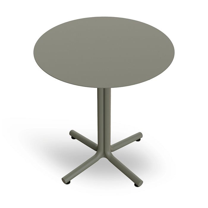Bini 27.6” Polypropylene Round Dining Table with HPL Top - Pool ...