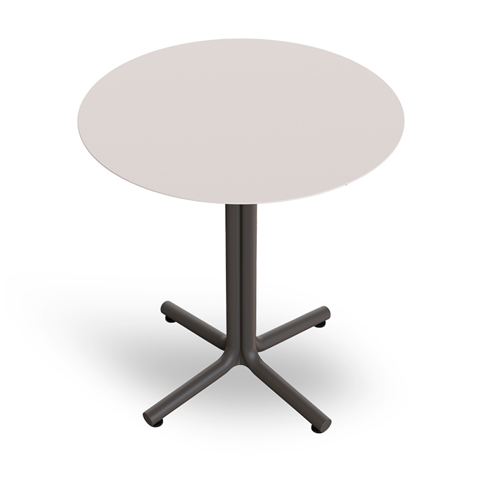 Bini 27.6” Polypropylene Round Dining Table with HPL Top - Pool ...