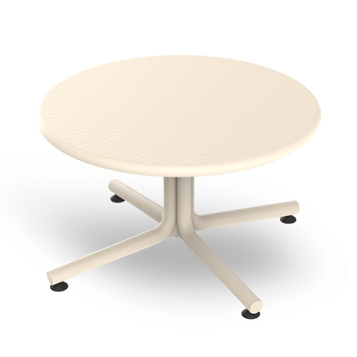 Bini 27.6” Polypropylene Round Lounge Side Table - Pool Furniture Supply