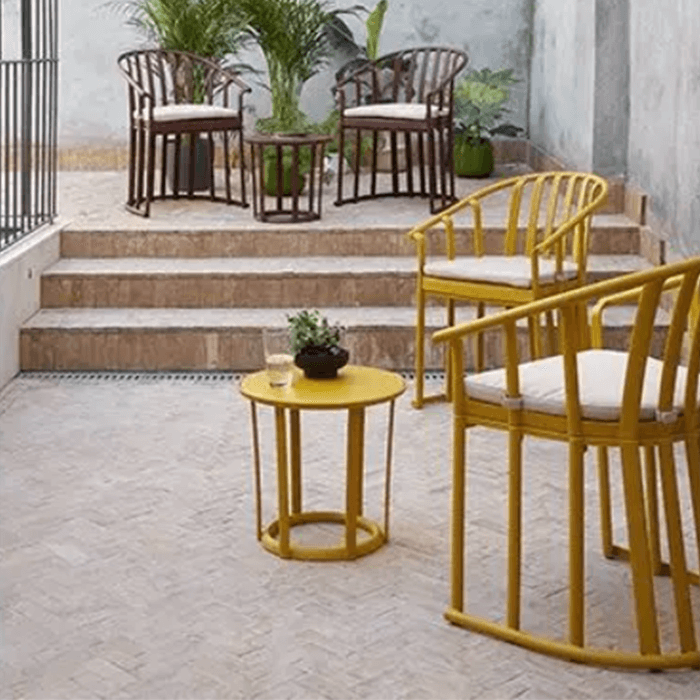 Raff Round Polypropylene Side Table - Pool Furniture Supply