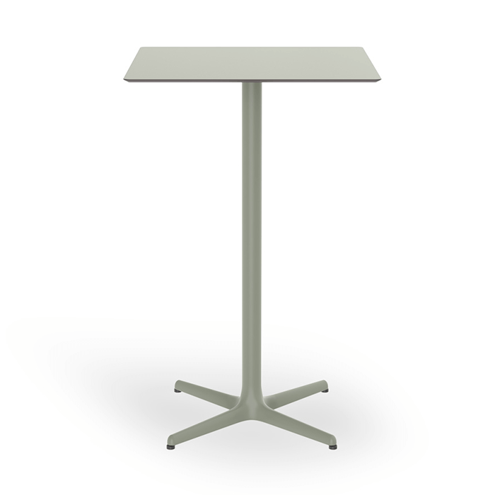 Toledo 27.6” High Square Bar Height Table with HPL Top and Painted ...