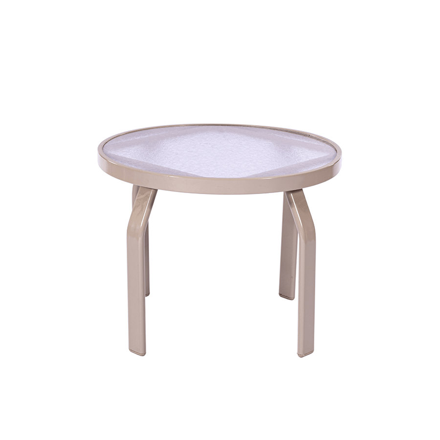 Resort Straight Round Acrylic Poolside Side Table, 18” or 24” Diameters ...