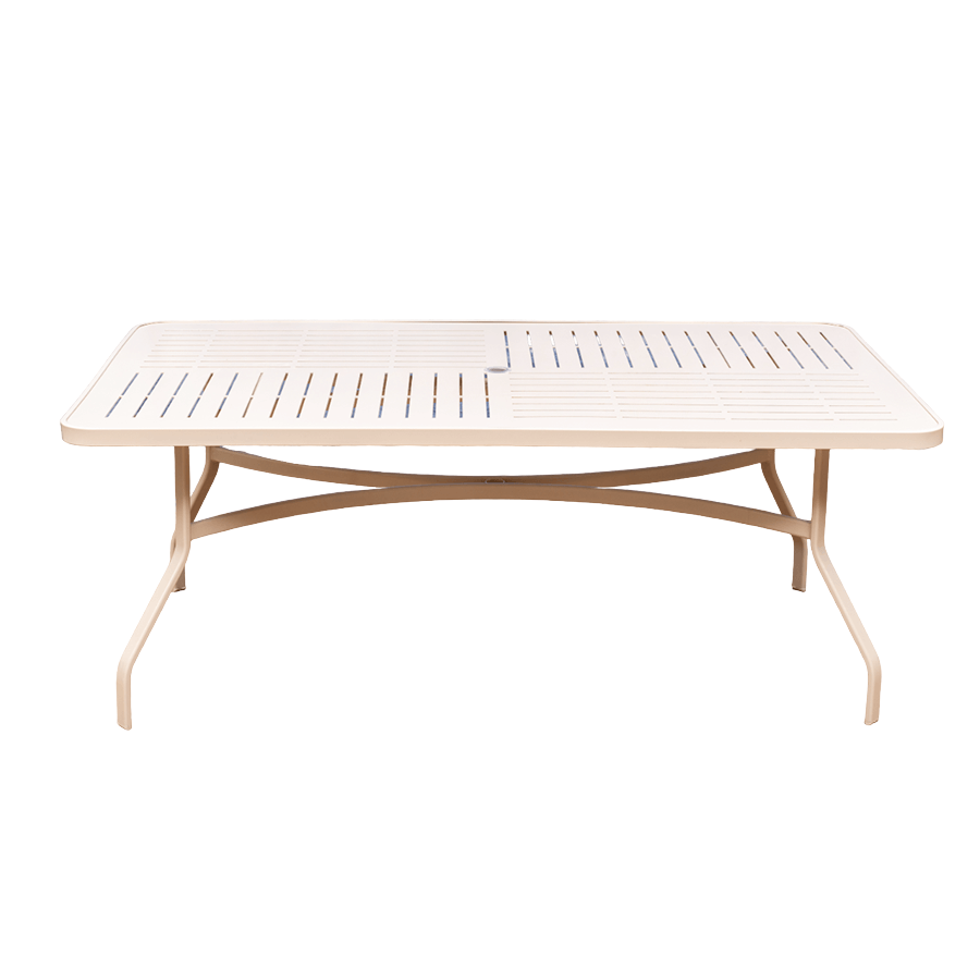 Resort 42” x 72” Rectangle Punch Top Patio Dining Table - Pool ...