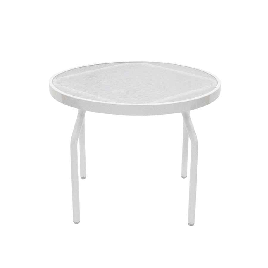 St. Maarten II Straight Round Acrylic Poolside Side Table, 18” or 24 ...