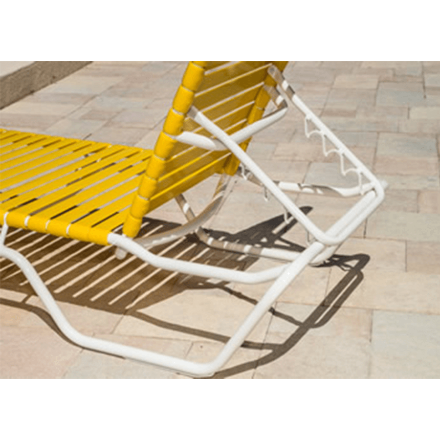 St. Maarten II Vinyl Strap Pool Lounge Chair - 12” Low Profile Seat ...
