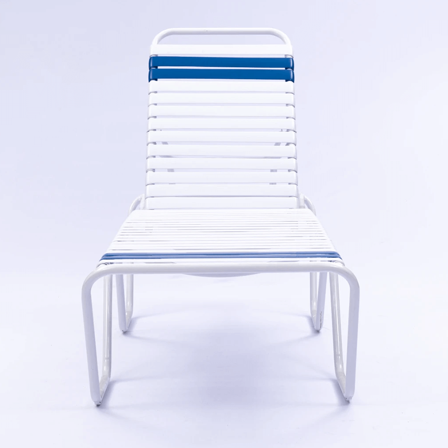 St. Maarten II Vinyl Strap Pool Lounge Chair - 16” Elevated Seat Height ...