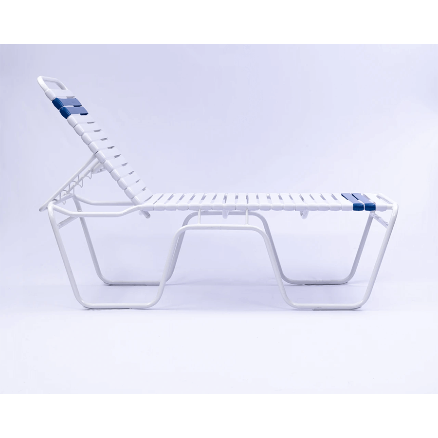 St. Maarten II Vinyl Strap Pool Lounge Chair - 20” Senior Seat Height ...