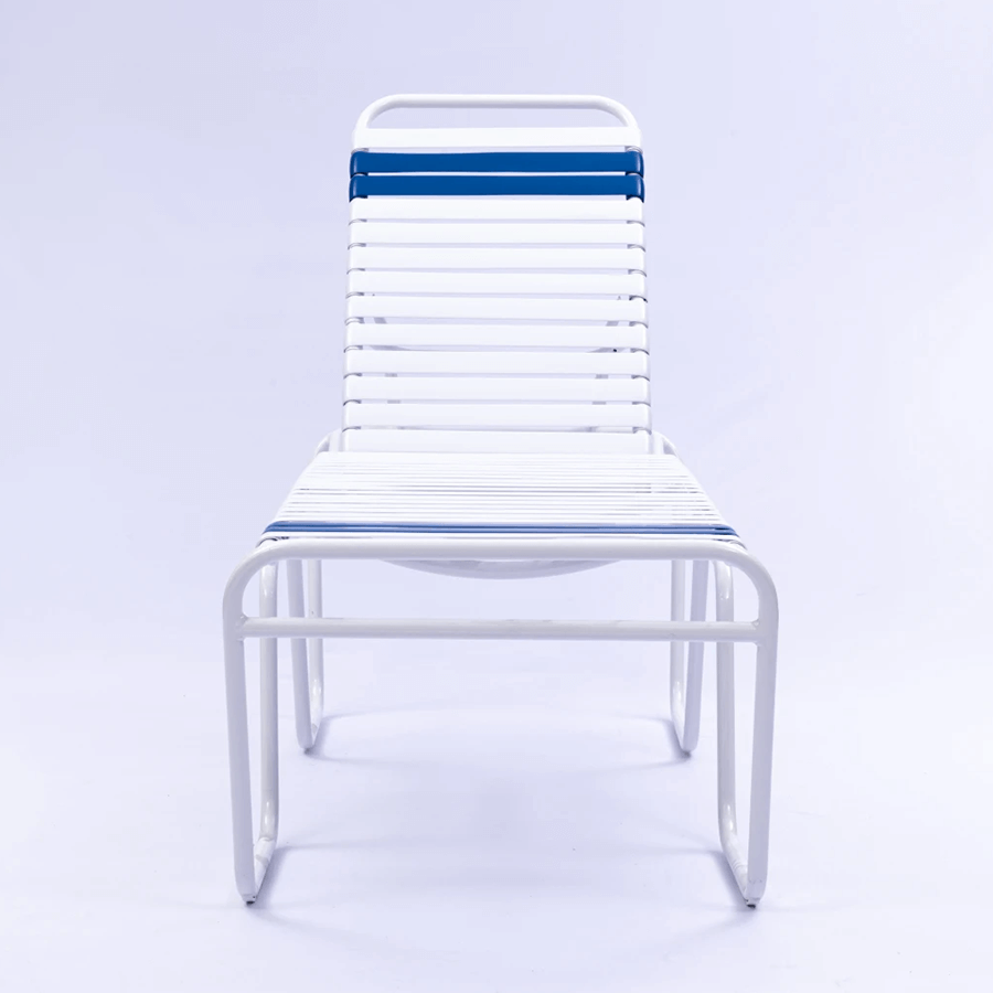 St. Maarten II Vinyl Strap Pool Lounge Chair - 20” Senior Seat Height ...