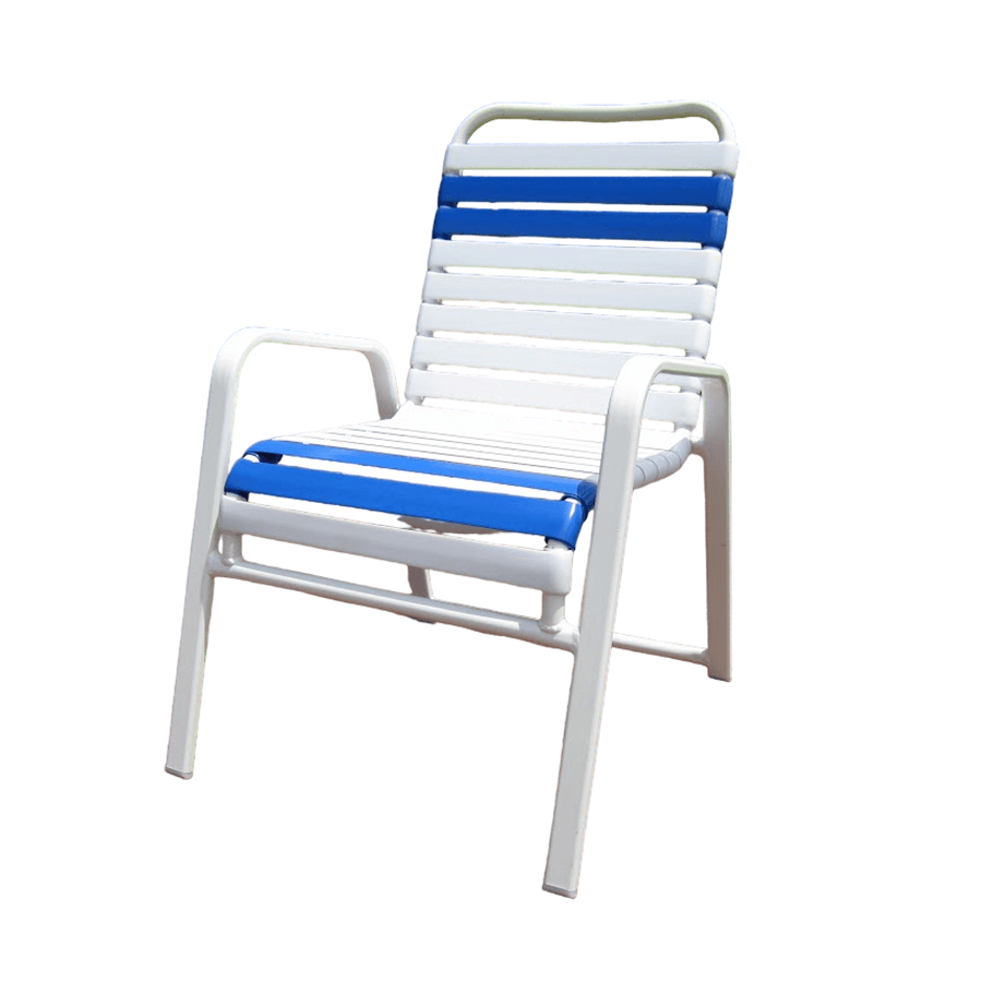Resort Vinyl Strap Patio Dining Chair - Pool Furniture Supply