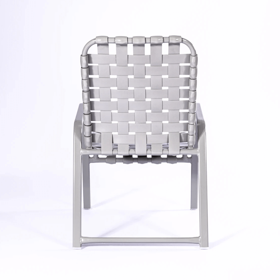 Resort Basketweave Vinyl Strap Patio Dining Chair - Pool Furniture Supply