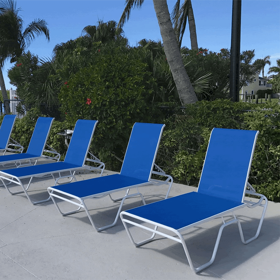 St. Maarten II Sling Pool Lounge Chair - 14” Seat Height - Pool ...