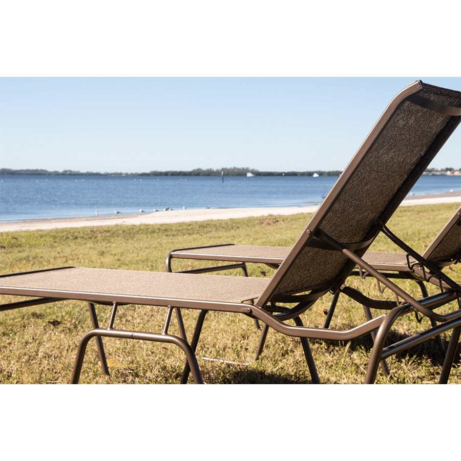 St. Maarten II Sling Pool Lounge Chair - 16” Elevated Seat Height ...