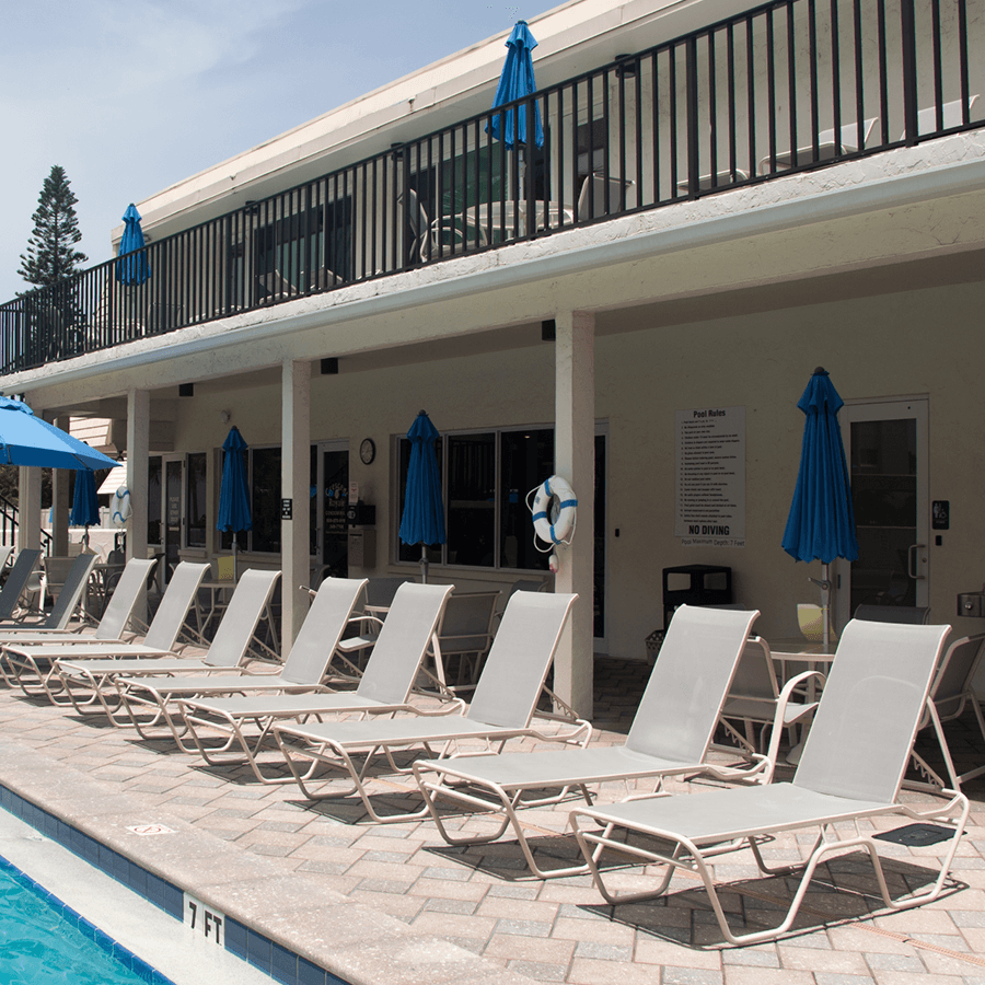 St. Maarten II Sling Pool Lounge Chair - 16” Elevated Seat Height ...