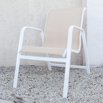 Resort Sling Pool Lounge Chair with Arms - 16” Elevated Seat Height ...