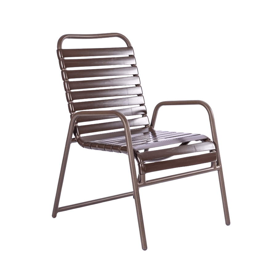 St. Maarten II Vinyl Strap Patio Dining Chair - Pool Furniture Supply