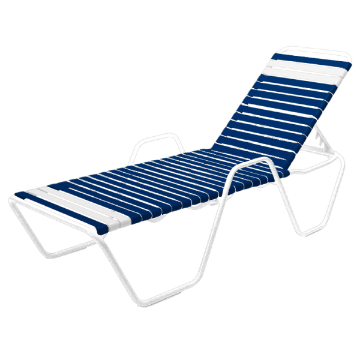 Commercial Vinyl Strap Chaise Lounges Hotel Pool Furniture Aluminum ...
